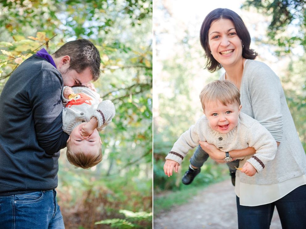 Séance photo famille avec bébé en extérieur